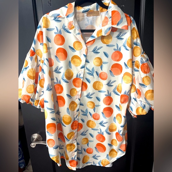 HEAHA SHOP | Tops | Colorful Button Up Womens Top | Poshmark